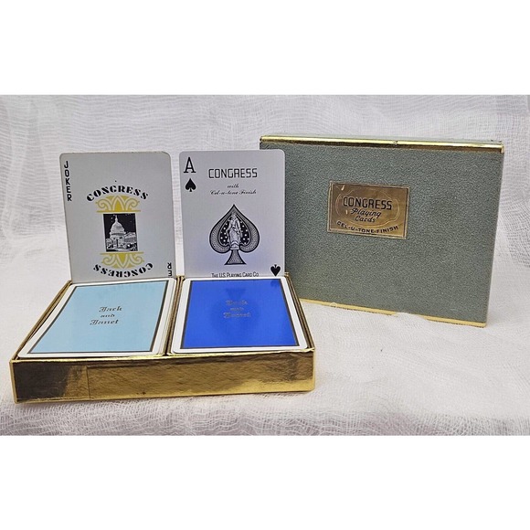 Congress | Toys | Vtg Congress Playing Cards With Case Cell U Tone Jack ...